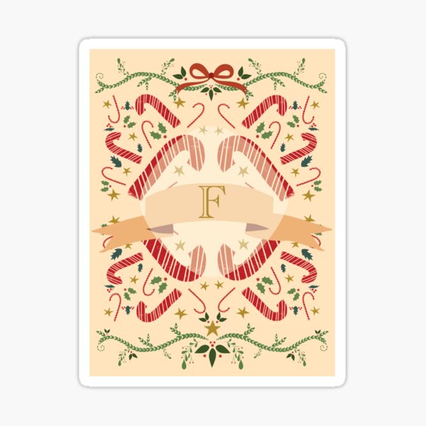 "Holiday Alphabet - F" Sticker for Sale by Theshapearts | Redbubble