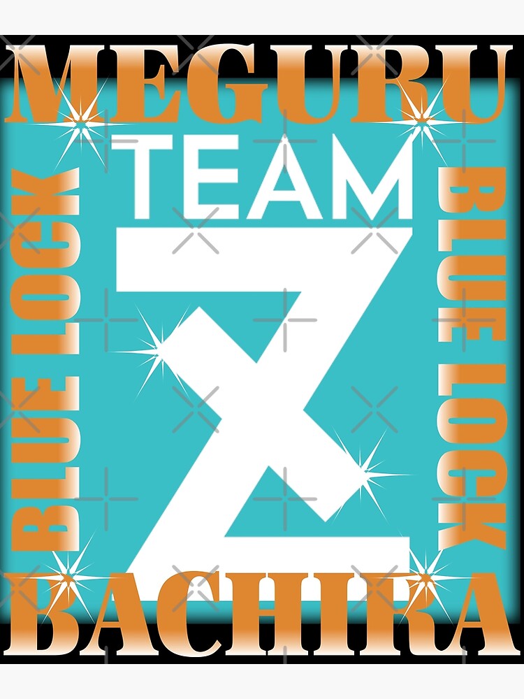 "Blue Lock Anime White Bold Team Z Manga Anime " Poster for Sale by ...