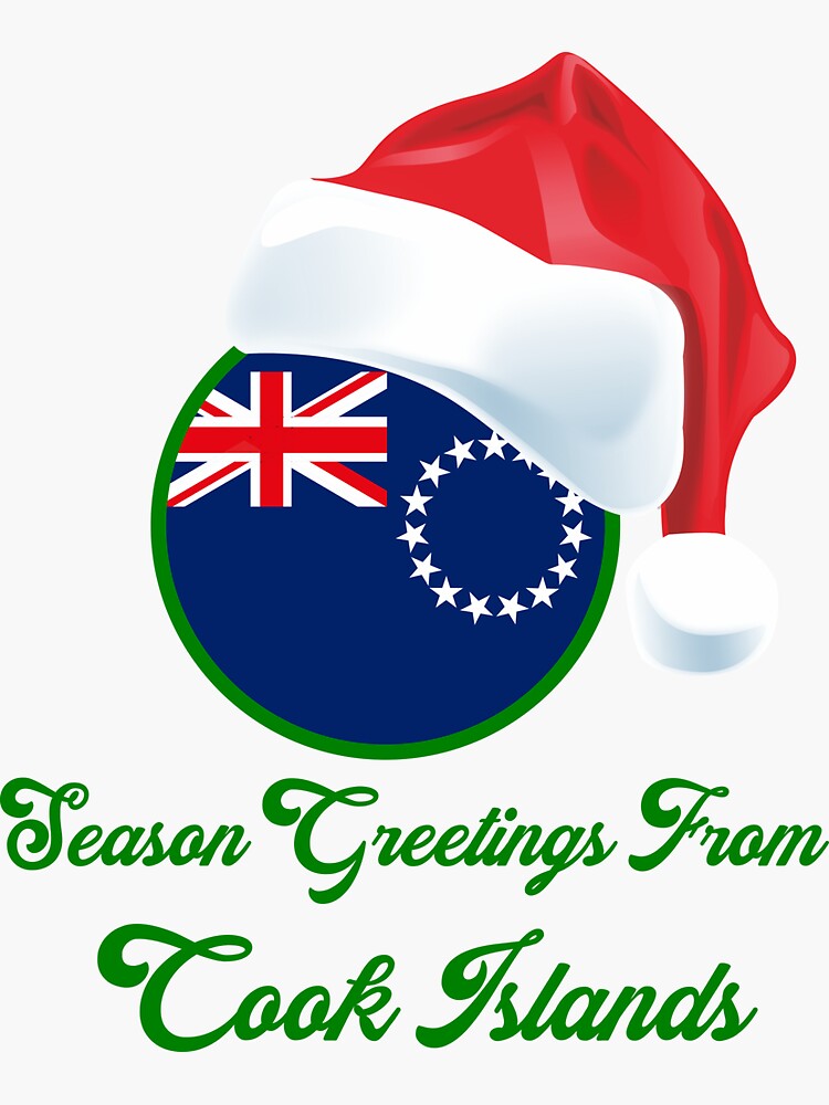 "Season Greetings from Cook Islands" Sticker for Sale by frexxx | Redbubble