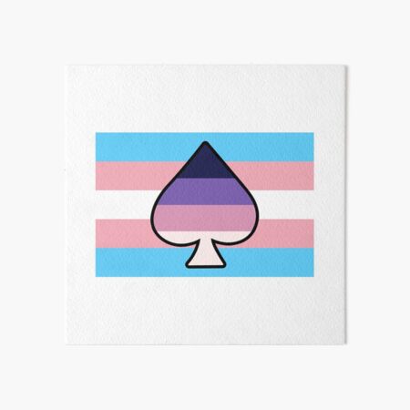 "Asexual spectrum and trans pride flag with ace of spades" Art Board ...