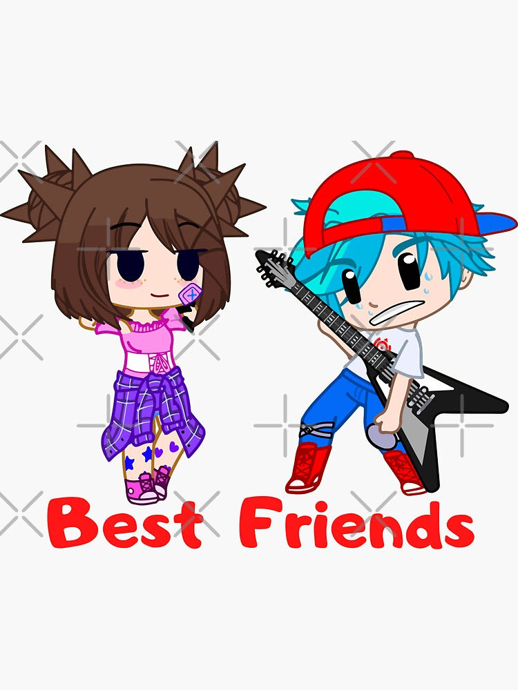 Pegatina «Mejores Amigos. Gacha Club - Amigos Gacha - Muñecas de Gacha ...