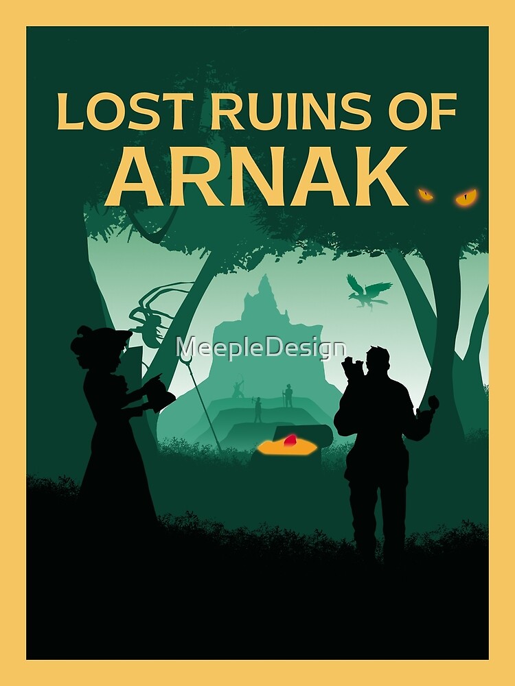 "Lost Ruins of Arnak Temple - Board Games - Minimalist Travel Poster ...