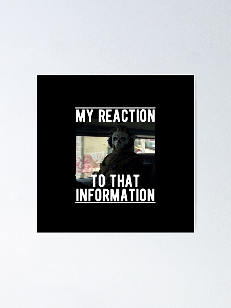 "COD MW2 Ghost Staring Meme" Poster for Sale by Trendingfy | Redbubble