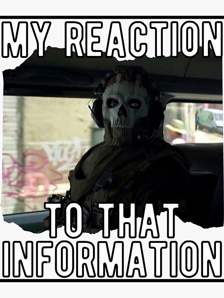 "COD MW2 Ghost Staring Meme" Sticker for Sale by Trendingfy | Redbubble