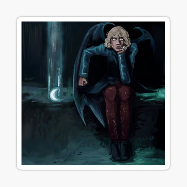 "lucifer - franz von stuck inspired" Sticker for Sale by ...