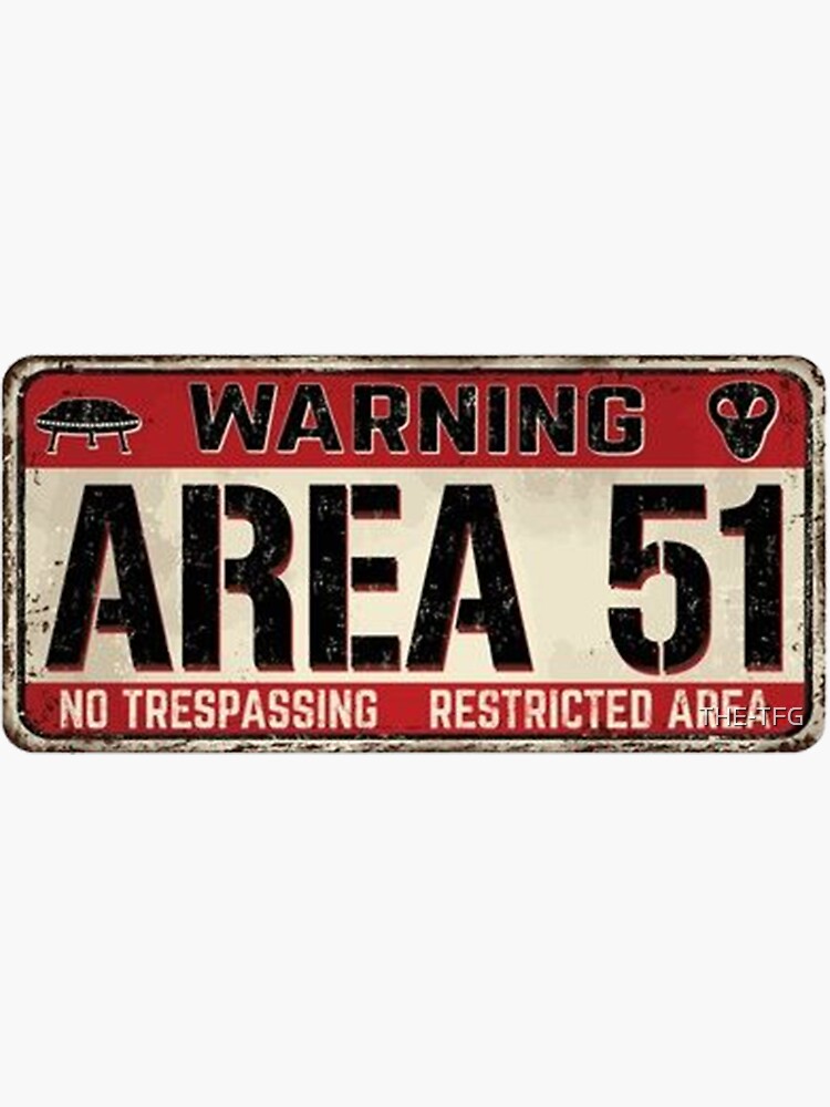 "Area 51" Sticker for Sale by THE-TFG | Redbubble