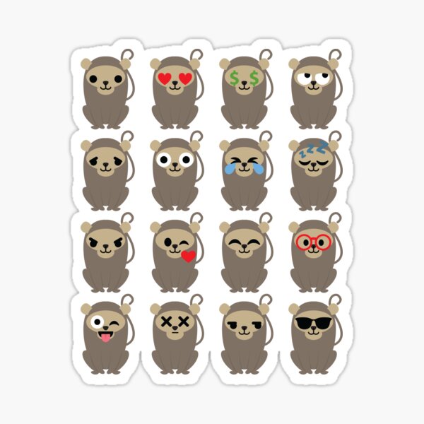 "Monkey Emoji " Sticker for Sale by HippoEmo | Redbubble