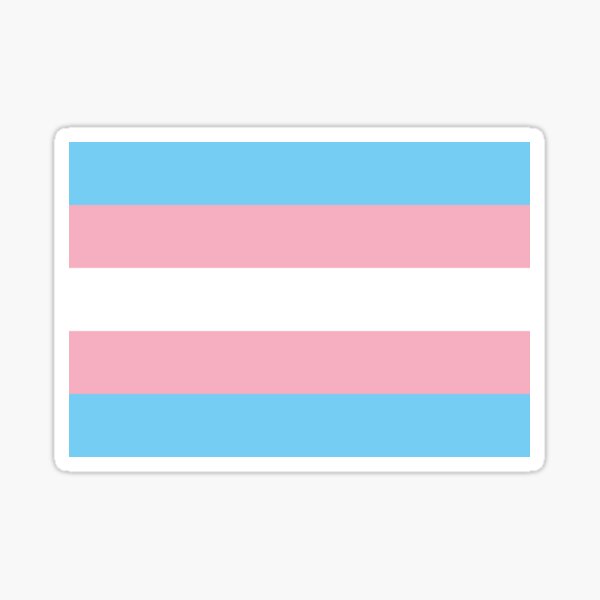 "Trans Pride Transsexual Flag Colors LGBTQ" Sticker for Sale by ...