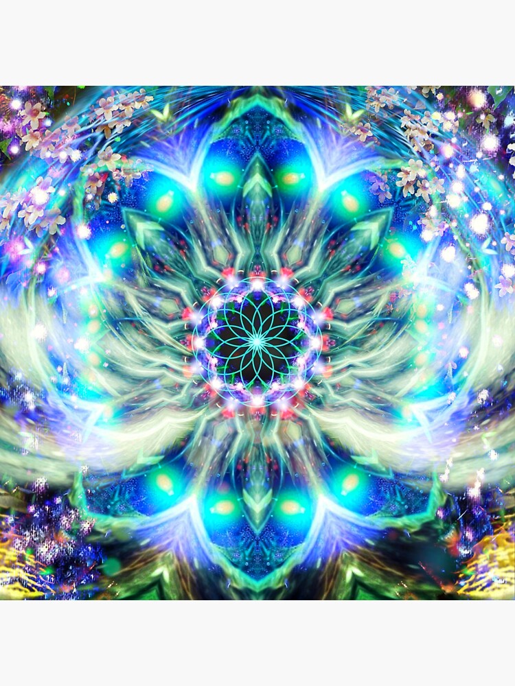 "lotus of life 2" Sticker for Sale by Lilaviolet | Redbubble