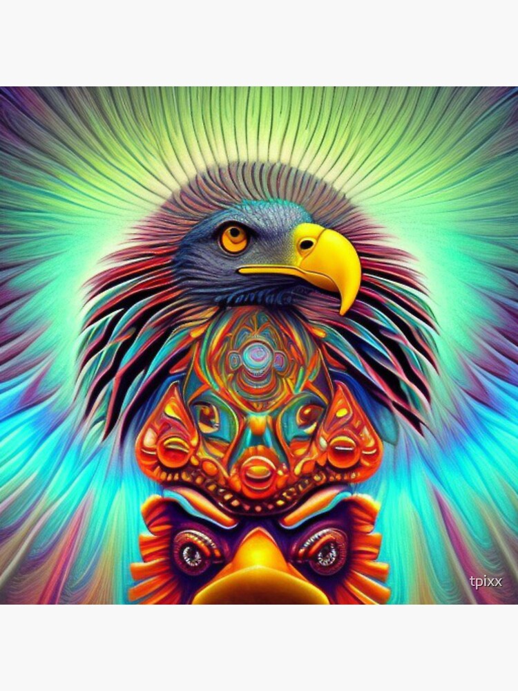 "Unique Eagle Style Art Created by AI" Sticker for Sale by tpixx ...