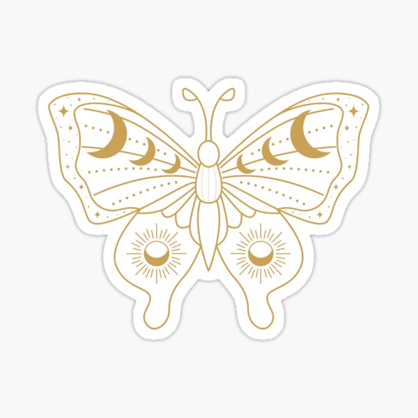 "Luna Moon Death Moth" Sticker for Sale by NightshadeSage | Redbubble