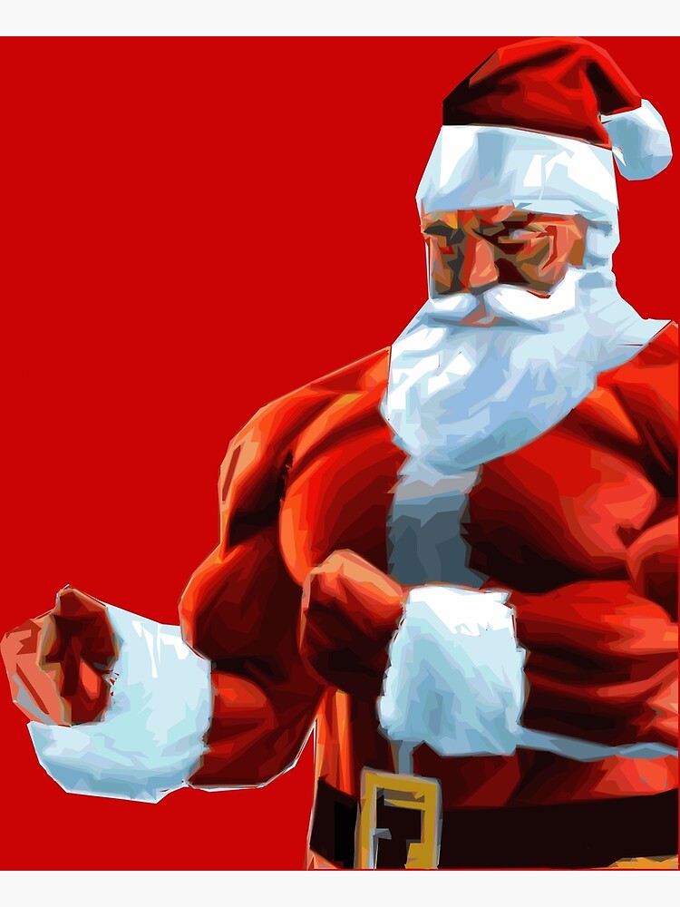 Lámina metálica «Fit Santa Claus - "Pensaste que volvería a estar gordo ...