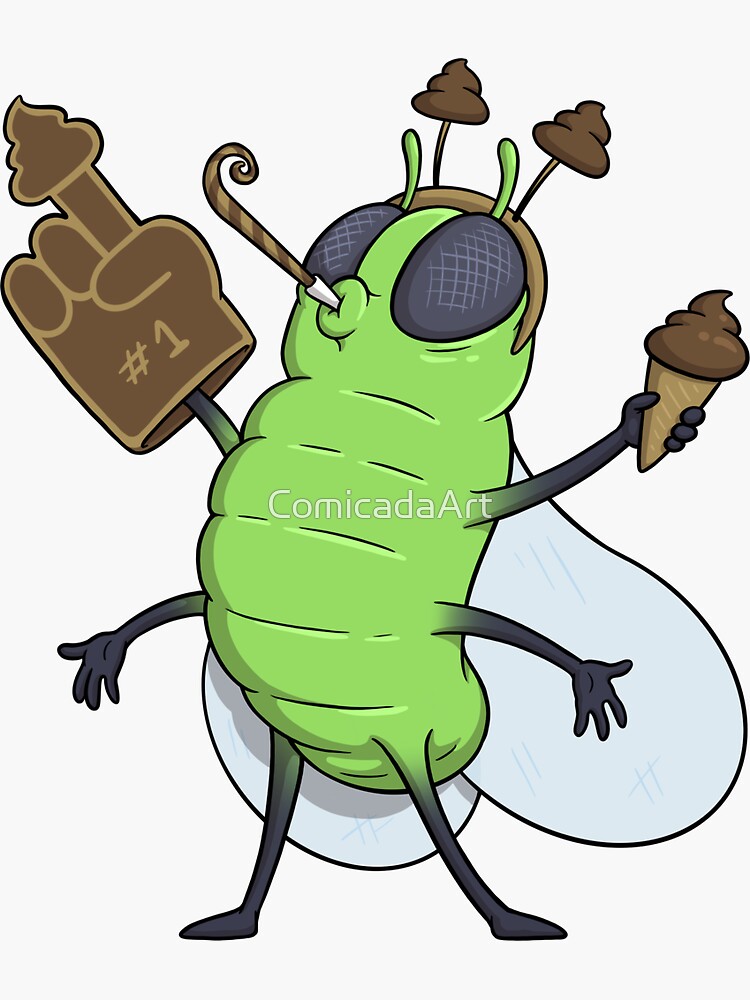 "Happy Shit's Day" Sticker for Sale by ComicadaArt | Redbubble