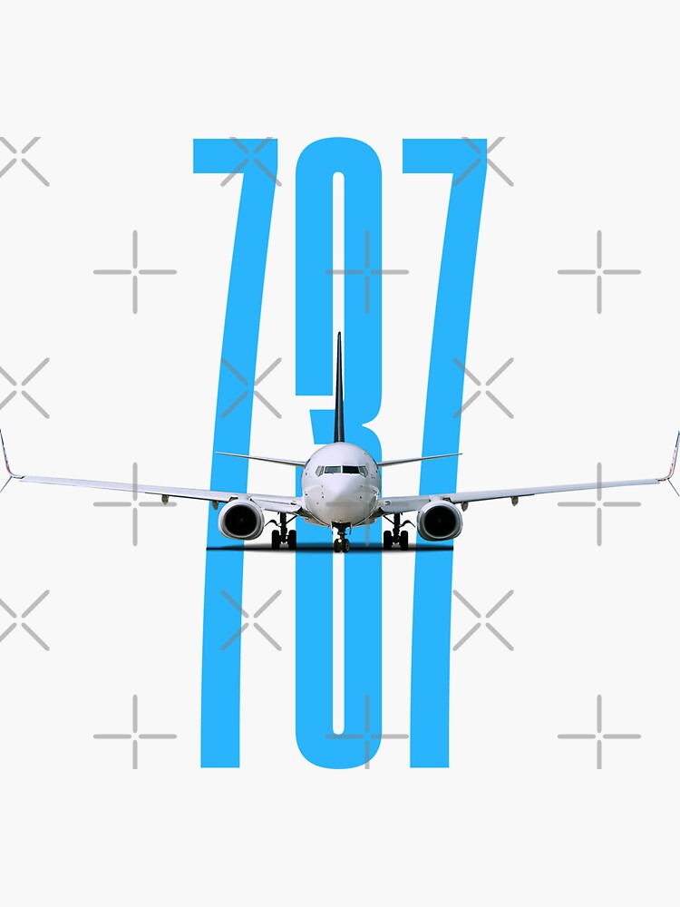 "Boeing 737 Design" Sticker for Sale by Rflectionart | Redbubble