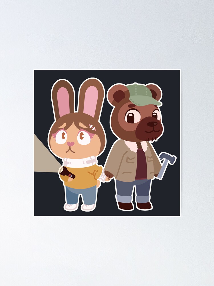 "Alison and Mike - Rabbit and Bear Portrait" Poster for Sale by Snorg3 ...