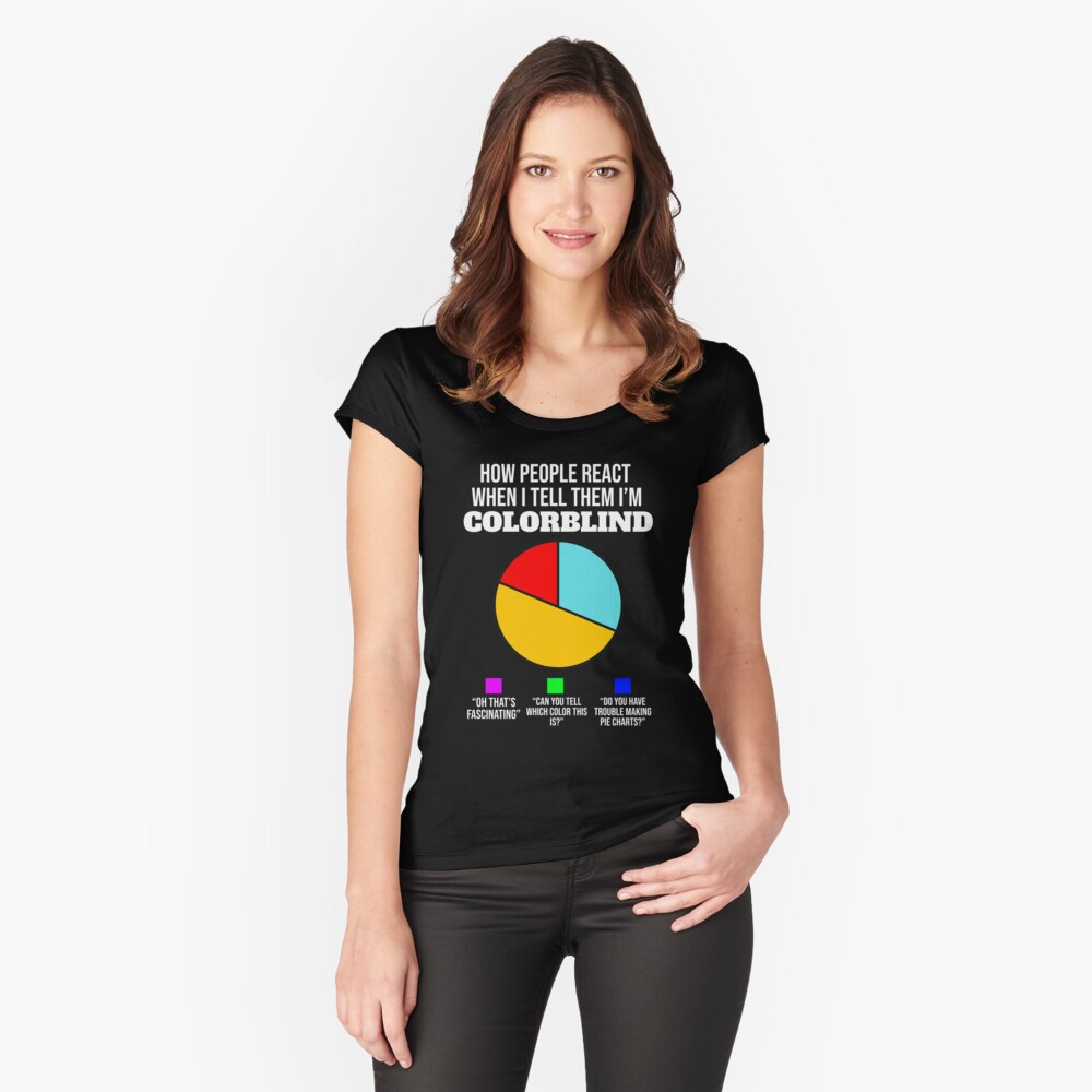 "Funny Colorblind Pie Chart Color Blindness Gift" Essential T-Shirt for ...