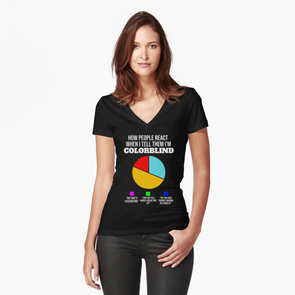 "Funny Colorblind Pie Chart Color Blindness Gift" Classic T-Shirt for ...