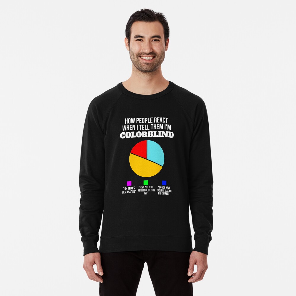 "Funny Colorblind Pie Chart Color Blindness Gift" Classic T-Shirt for ...