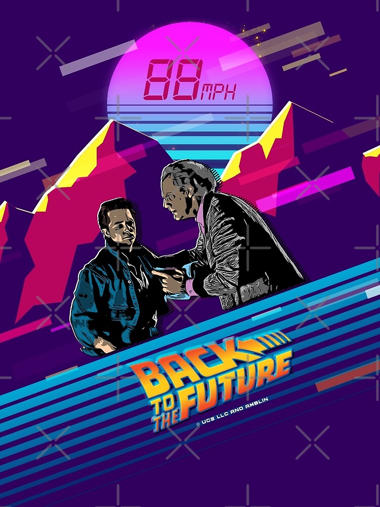 "Back To The Future Retro Design © UCS LLC and Amblin" Art Print for ...