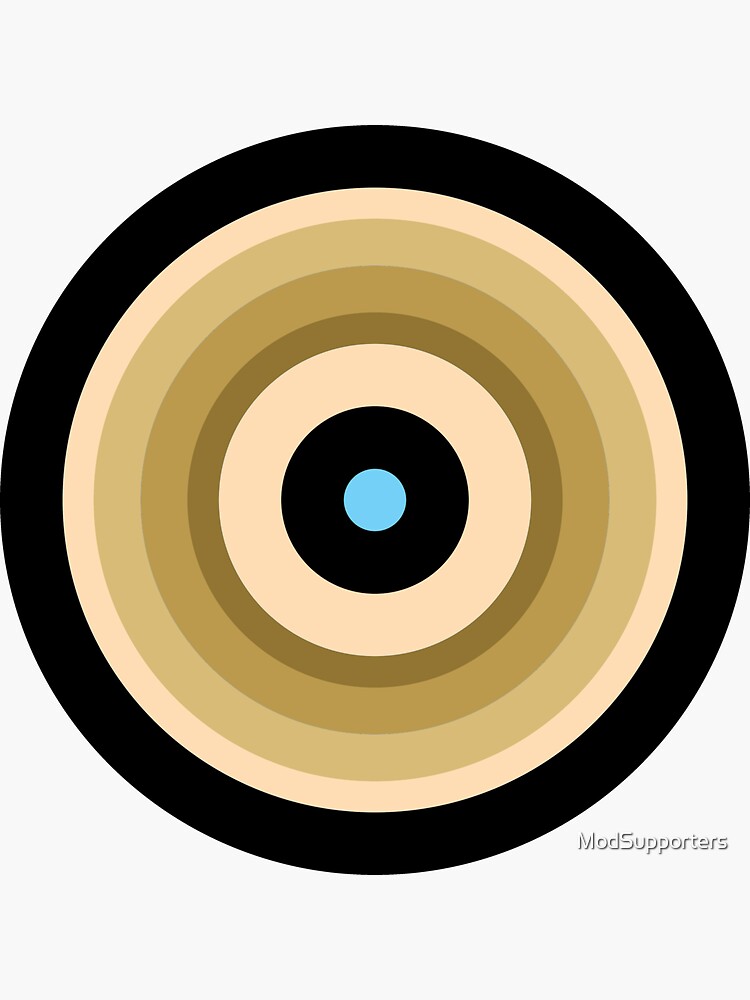 "8 ring Retro tan mod roundel" Sticker for Sale by ModSupporters ...