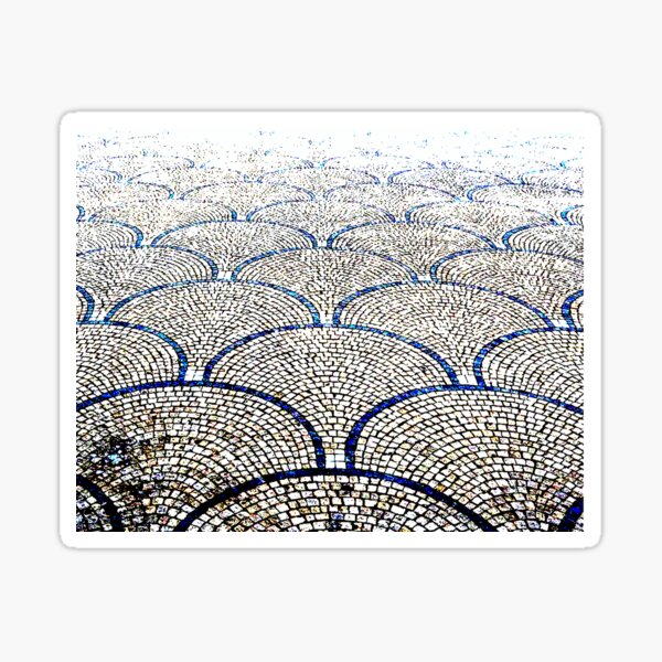 "White Brick Pavers Fish Scales Pattern" Sticker for Sale by ...
