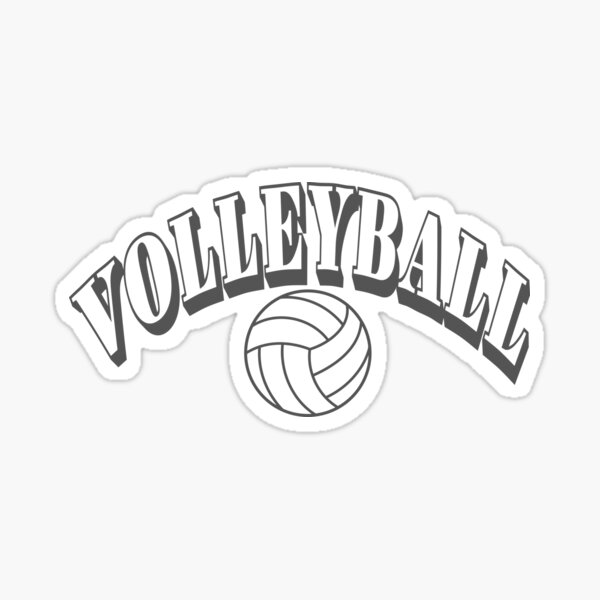 "Arched Volleyball Design Varsity Style " Sticker for Sale by ...