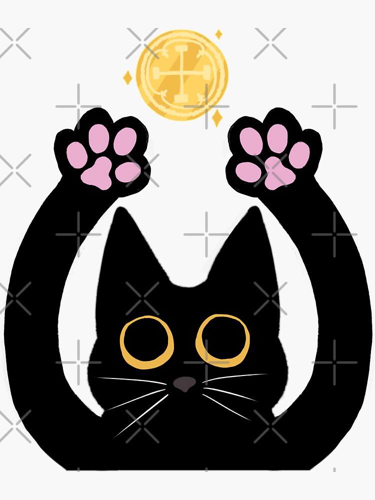 "Dabloon cat" Sticker for Sale by ComfortingArt | Redbubble