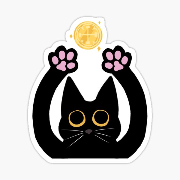 "Dabloon cat" Sticker for Sale by ComfortingArt | Redbubble