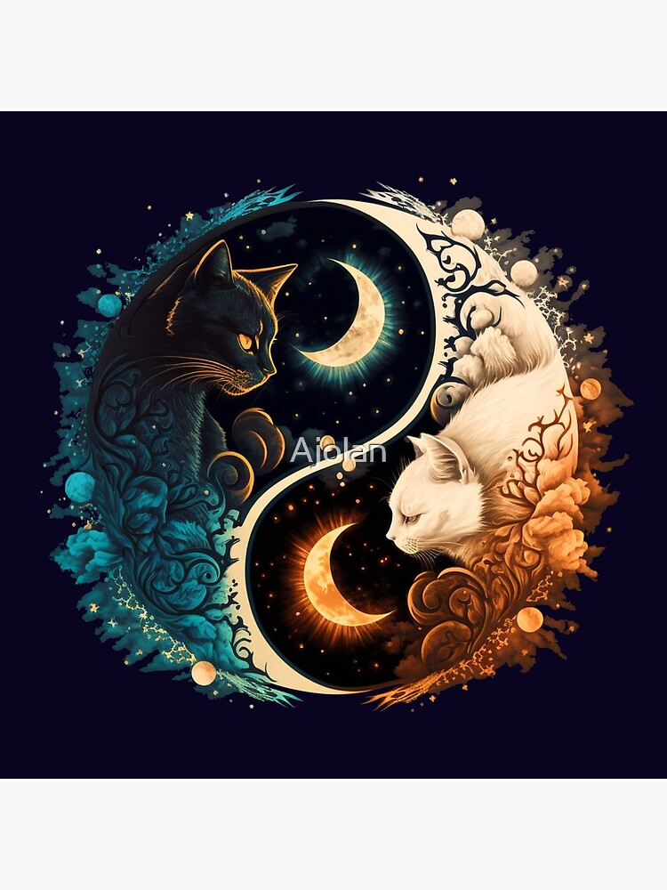 "Cat Yin Yang" Photographic Print for Sale by Ajolan | Redbubble