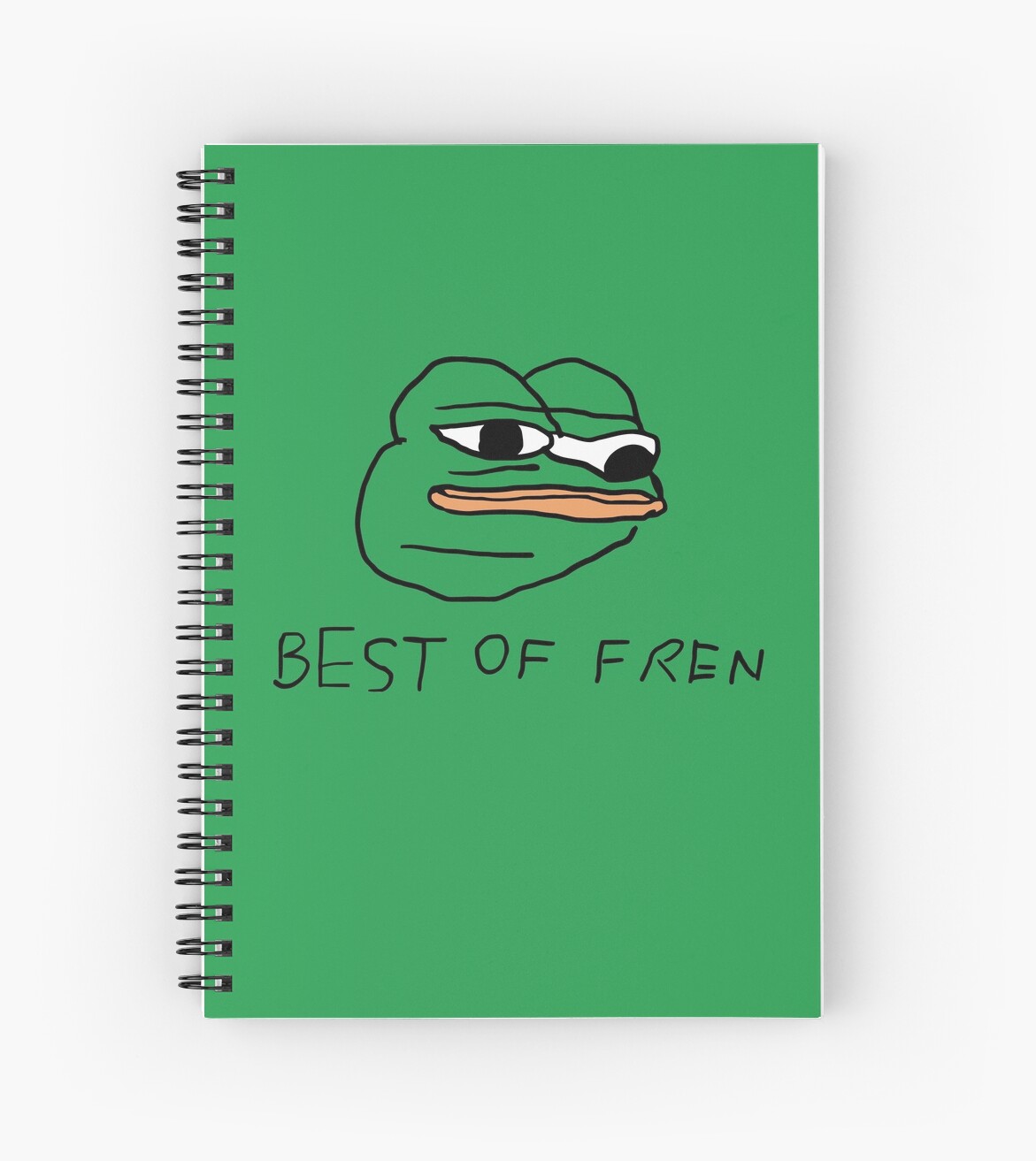 "Pepe The Frog Best of Fren" Spiral Notebook by orinemaster | Redbubble