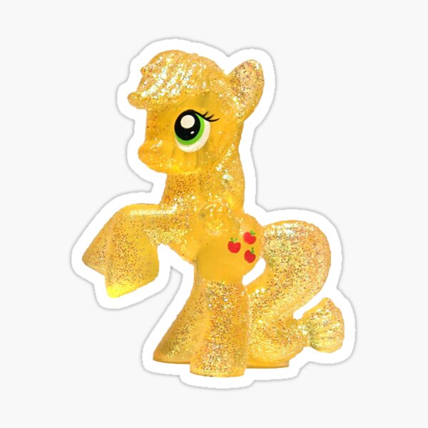 "Applejack my little pony glitter figurine" Sticker for Sale by ...