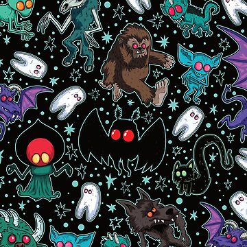 "Cryptids Night Black" Throw Blanket for Sale by Rich Hague | Redbubble