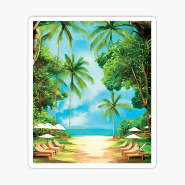 "Bali Indonesia Peaceful Beach " Sticker for Sale by awadesigns | Redbubble