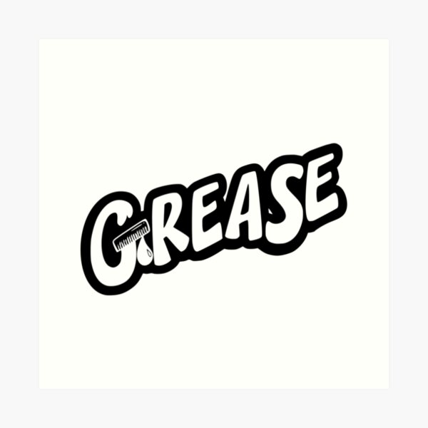 "Grease logo movie films" Art Print for Sale by Svgfilms | Redbubble