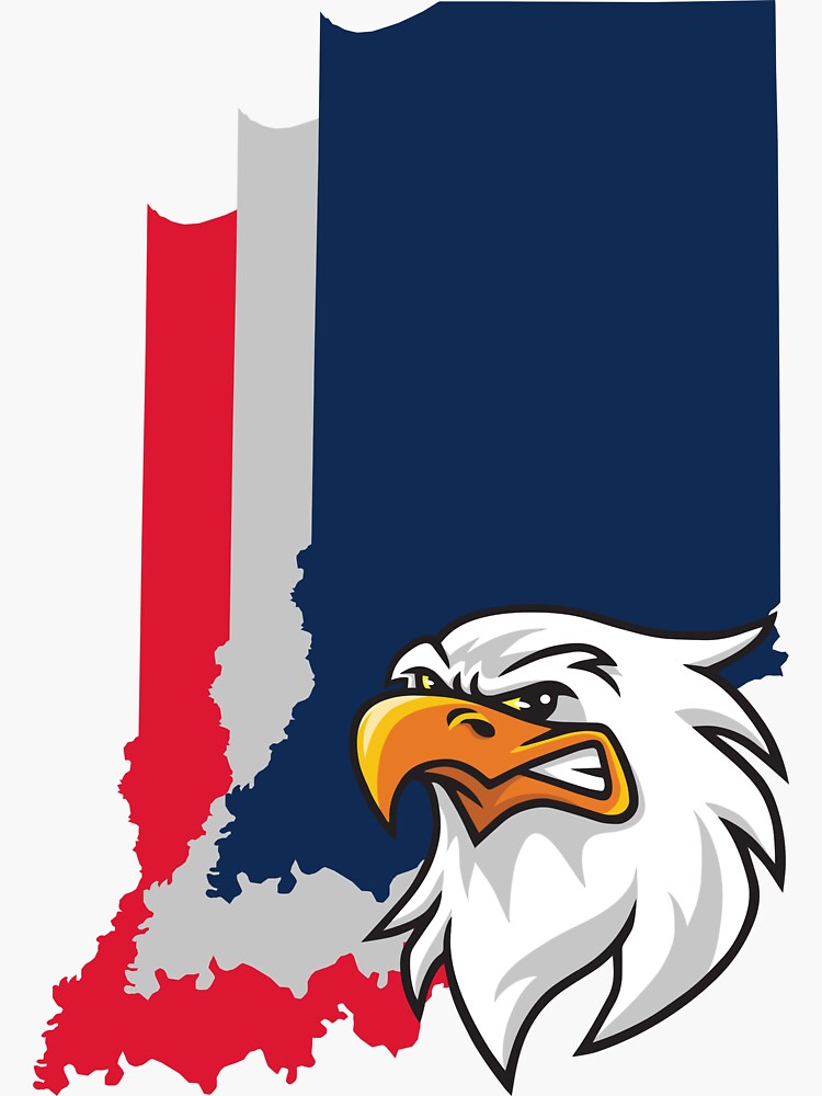 "Indiana Border, Screaming Eagles" Sticker for Sale by LatterDaze ...