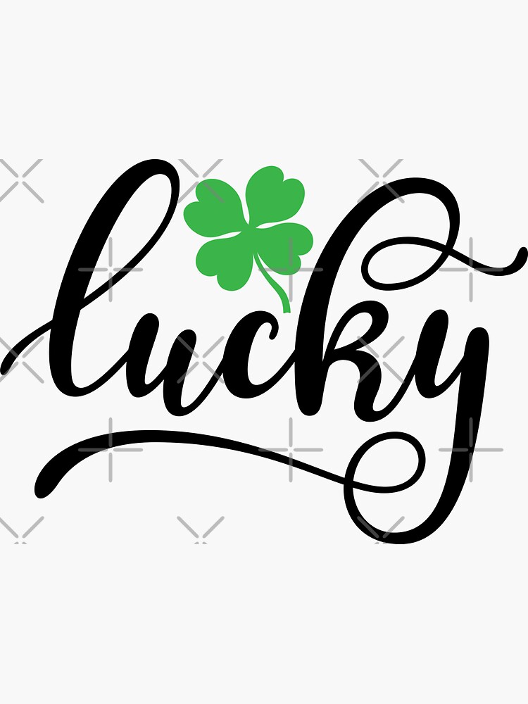"Lucky" Sticker for Sale by TatsianaHrak | Redbubble