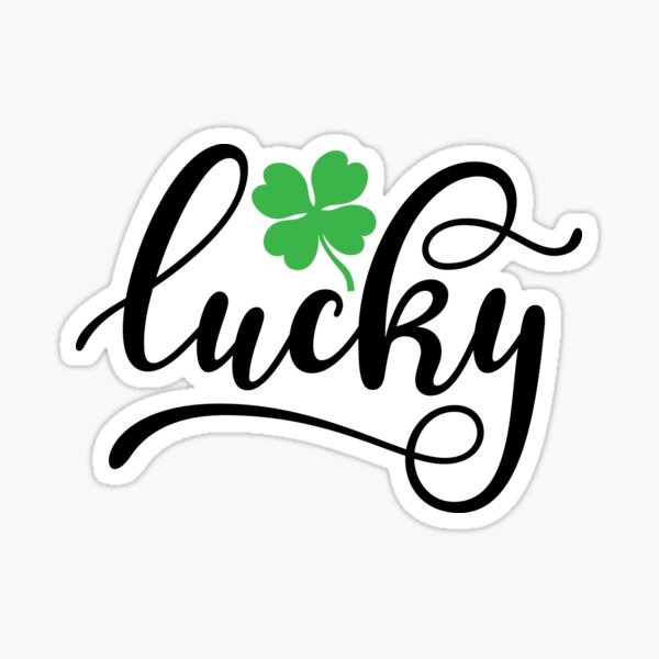 "Lucky" Sticker for Sale by TatsianaHrak | Redbubble
