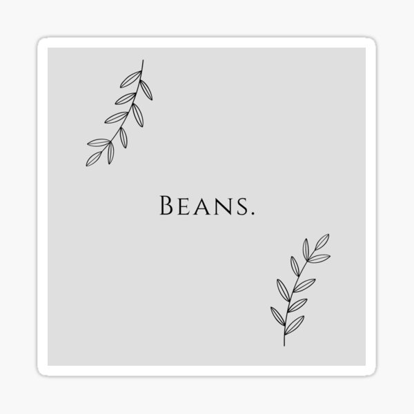 "Simple Minimalistic Beans" Sticker for Sale by TheHobbyistCo | Redbubble