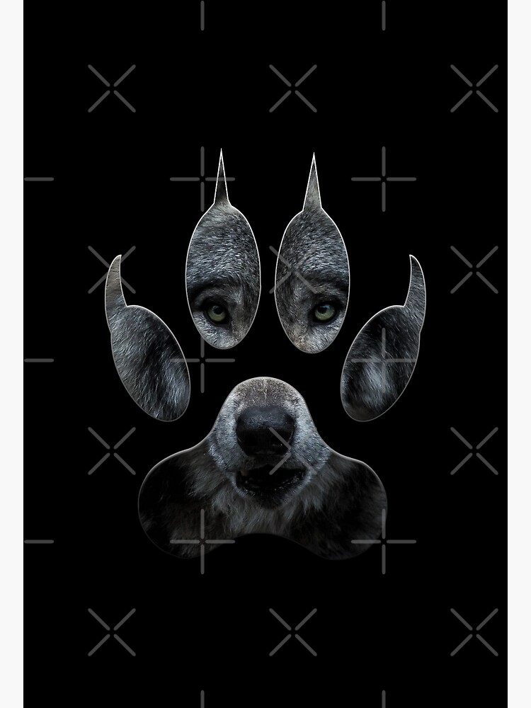 "wolf paw" Poster for Sale by M-Visuals | Redbubble