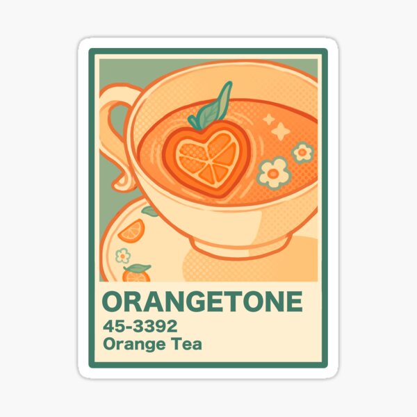 "orange tea" Sticker for Sale by freshbobatae | Redbubble