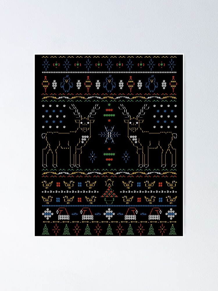 "Happy Ascii Holidays" Poster for Sale by JIMBOT-JIMBOT | Redbubble