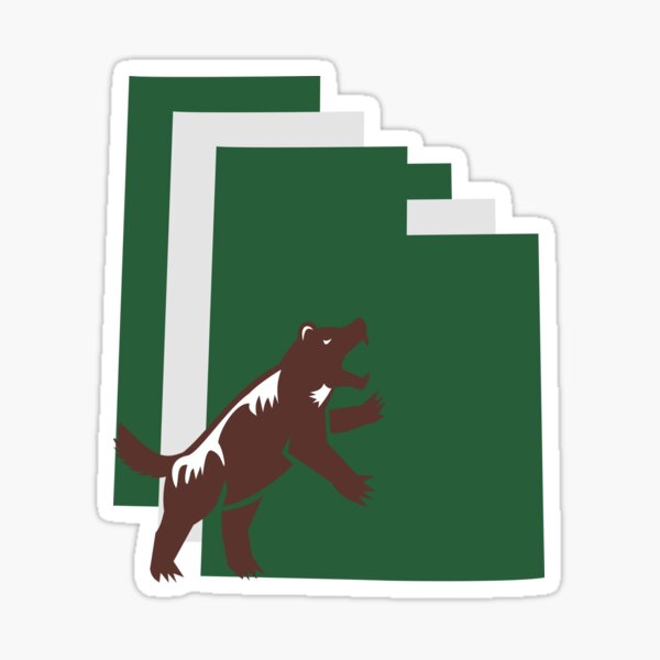 "Utah Border, Wolverines" Sticker for Sale by LatterDaze | Redbubble