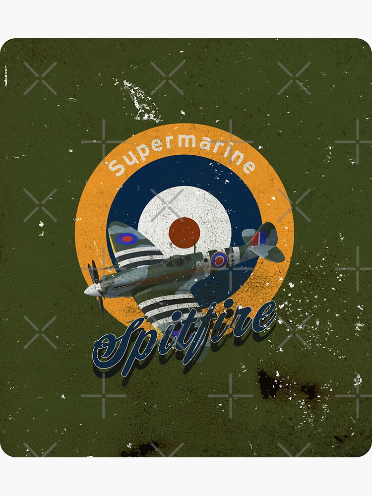 "Supermarine spitfire" Sticker for Sale by JJAArt | Redbubble