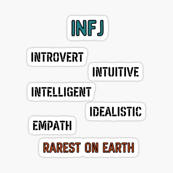 "INFJ Sticker Pack" Sticker for Sale by RockBeeDesigns | Redbubble