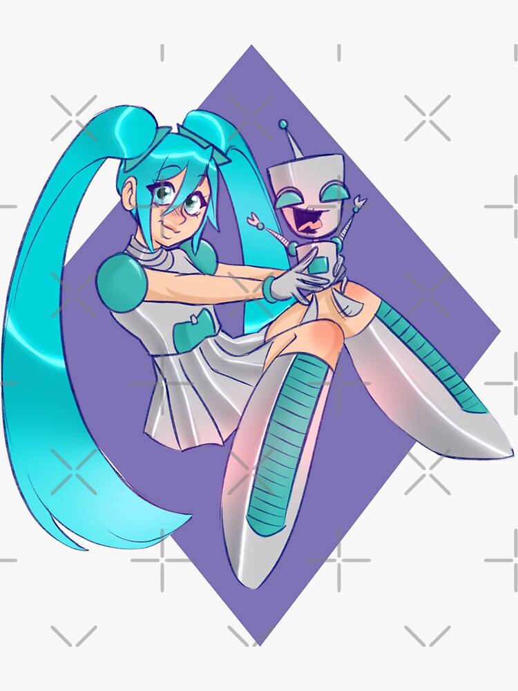 "Blue Bots" Sticker for Sale by MuCelestine | Redbubble