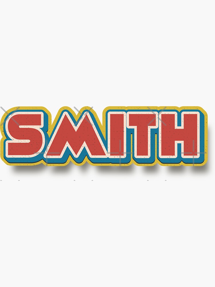 "Smith Surname" Sticker for Sale by WilliamsonMedia | Redbubble