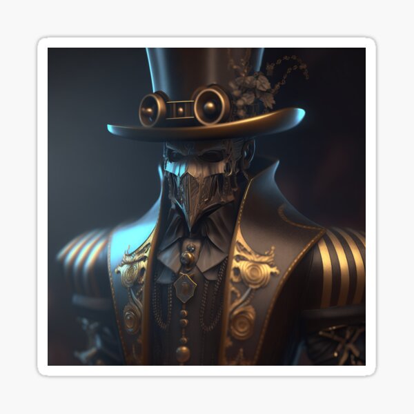 "Ai Generated Art - Well Dressed Automaton" Sticker for Sale by BogoAi ...