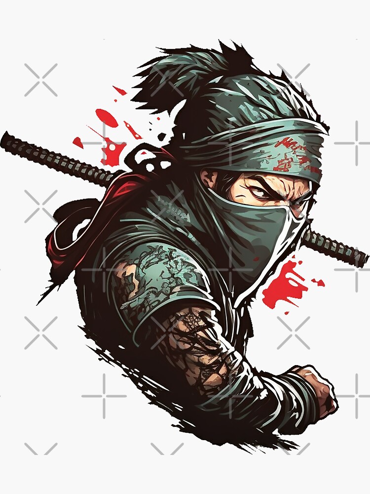 "Awesome Ronin Samurai" Sticker for Sale by Nisyo | Redbubble