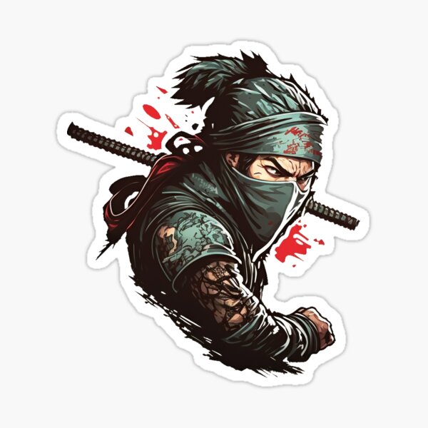 "Awesome Ronin Samurai" Sticker for Sale by Nisyo | Redbubble