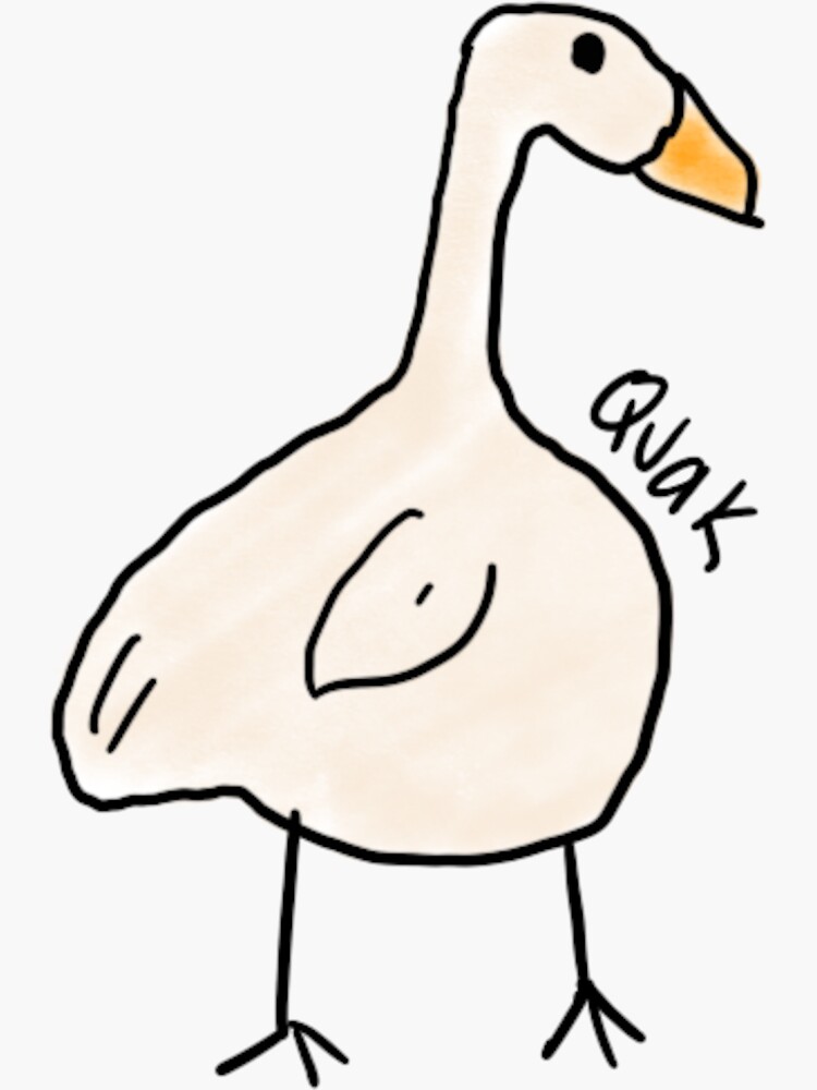 "Duck Duck Quak" Sticker for Sale by rattedtouilled | Redbubble